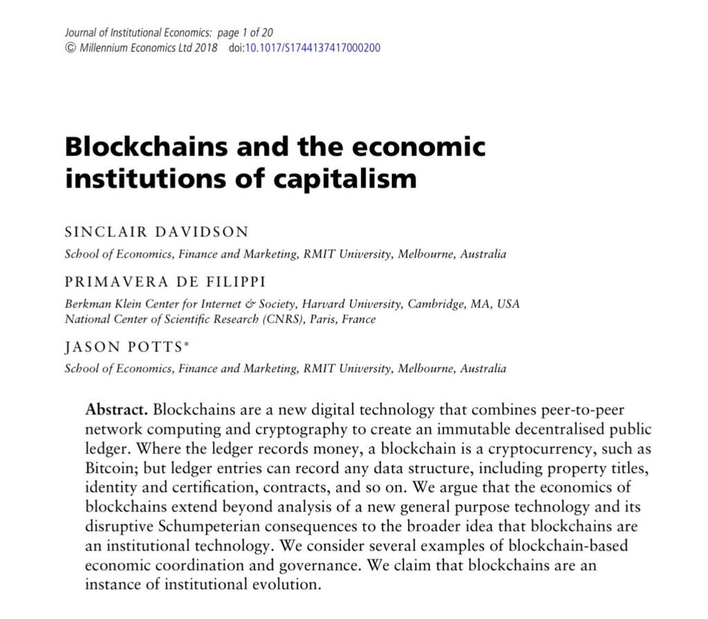 Blockchain and The Law: A Reading List - Network Law Review